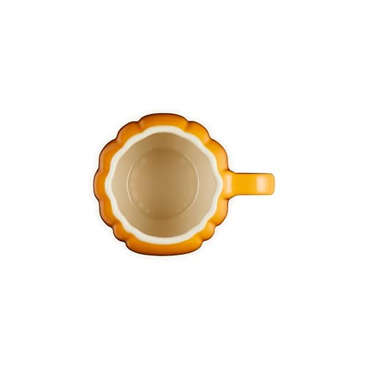 Le Creuset Stoneware Pumpkin Mug with Lid, 14 oz., Persimmon