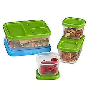 Rubbermaid LunchBlox Sandwich Kit, Green 1806231,Green, Blue