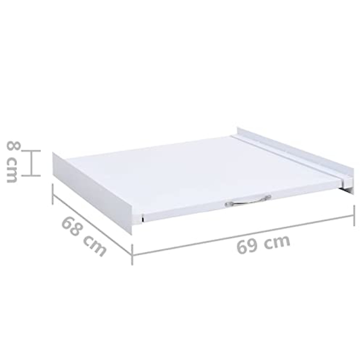 Tidyard Washing Machine Stacking Kit with Pull Out Shelf Steel Washing and Drying Machine Pedestal White 27.2 x 26.8 x 3.1 Inches (W x D x H)