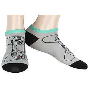Bioworld PlayStation Adult Logo Icon Controller 3 Pack No Show Ankle Socks