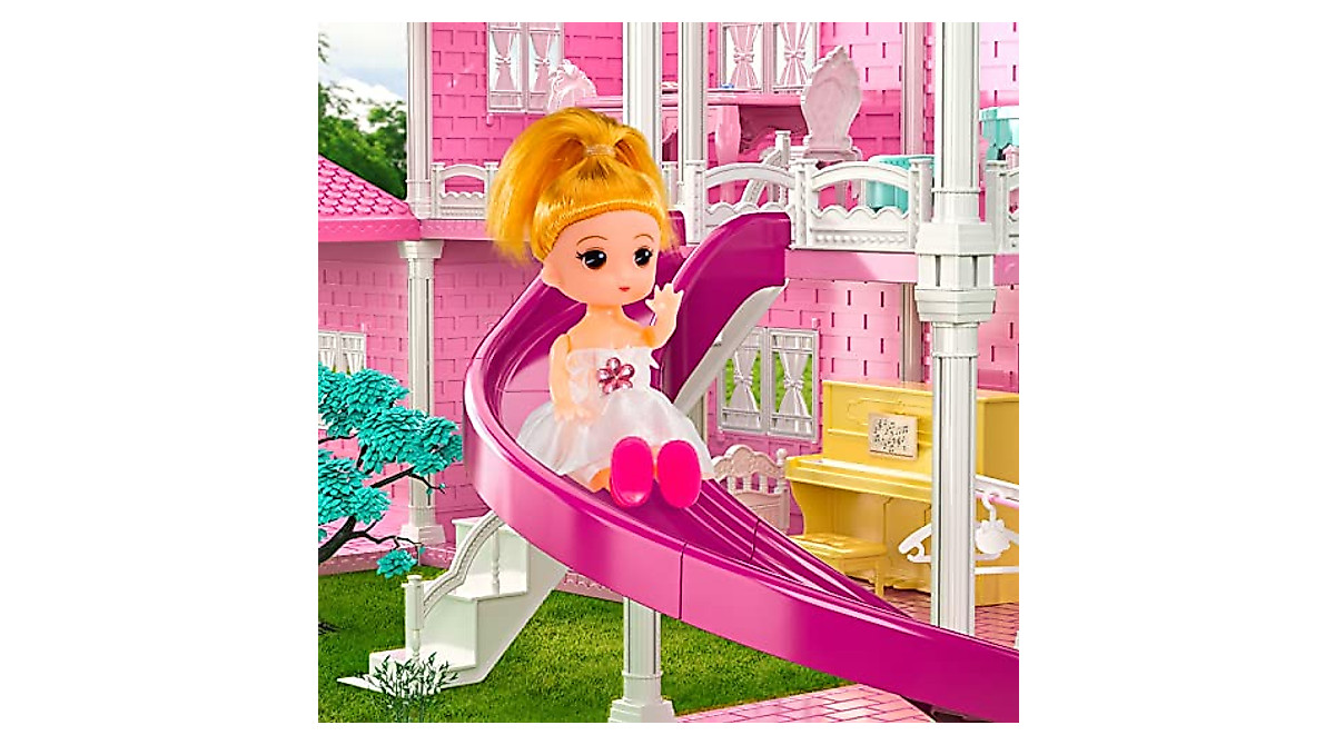 TEMI Dream Doll House - 4-Story Playhouse for Kids