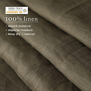 XZ XIFA 100% Natural French Flax Linen Duvet Cover King, Olive Green Cooling Duvet Cover Set, Soft,Textured,Lightweight,Fluffy Linen Bedding Cover Set for Hot Sleepers(1Duvet Cover,2Pillowcases)