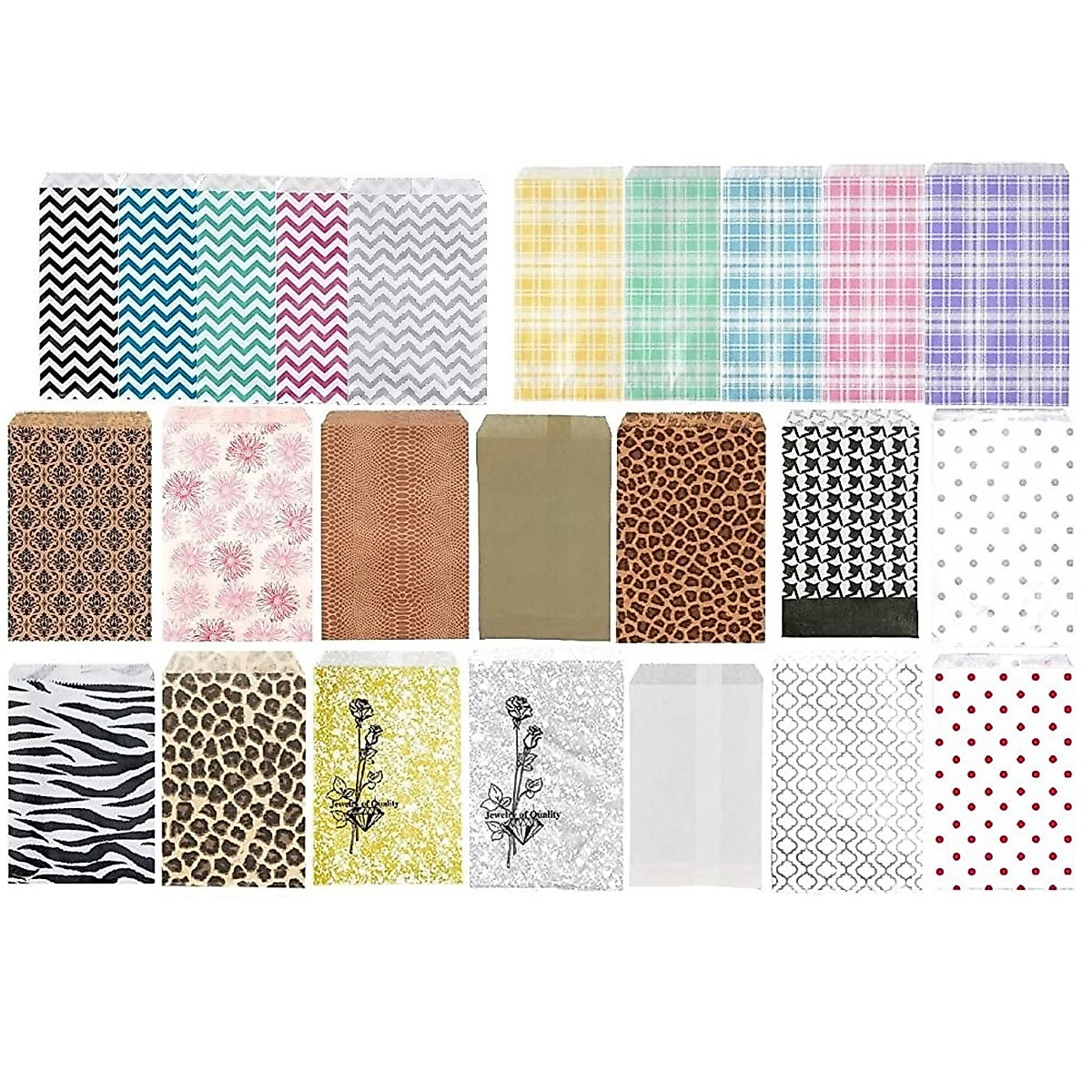 200 pcs Damask Paper Gift Bags Shopping Sales Tote Bags Brown with Black Damask Design (8 1/2" x 11") by 888 Display USA