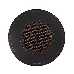 Fire Sense 62373 Florence Woven Aluminum Convertible Gas Fire Pit Table 55,000 BTU Multi-Functional Outdoor with Fire Bowl Lid, Nylon Weather Cover & Clear Fire Glass - Bronze Finish - Round - 44"