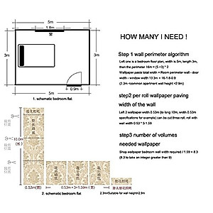 QIHANG Non-Woven Classic Flocking Plain Stripe Modern Fashion Wallpaper Wall Paper Roll for Living Room Bedroom White Color Wallpaper Roll 0.53m*10m=5.3㎡