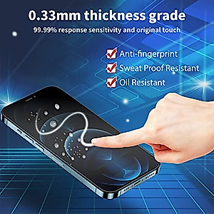 QUESPLE [2 Pack] Privacy Screen Protector for iPhone 12 Pro Max 6.7 inch, Anti-Spy Tempered Glass Film, Bubble Free, Anti-Scratch, Case Friendly, Anti Peeping, Easy Installation Tray