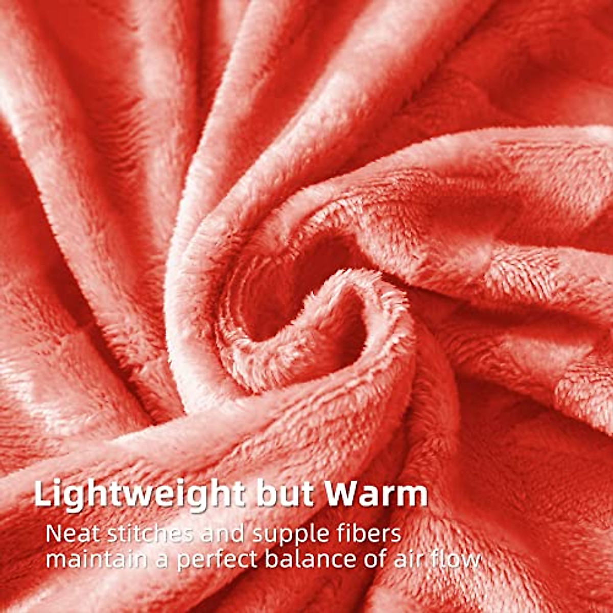 Whale Flotilla Flannel Fleece Throw Blanket for Couch Sofa Bed, Soft Velvet Lightweight Throws Plush Fluffy Chevron Design Decorative Blankets for All Season, 50x60 Inch, Coral