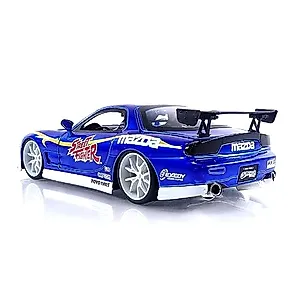 Street Fighter 1:24 1993 Mazda RX-7 Die-Cast Car & 2.75" Chun-Li Figure, Toys for Kids and Adults
