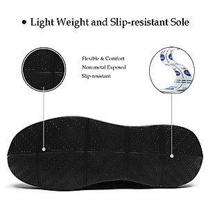 ORISTACO Work Safety Steel Toe Boots, Lightweight Breathable Industrial Construction Boots, High Cut 799 Black 45