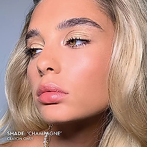 ICONIC LONDON Glaze Crayon | Dual Ended Eyeshadow Stick for Sparkling, Wet-Look Glazed Effect, Cruelty Free, Vegan Makeup, Original (Champagne) 0.92 oz