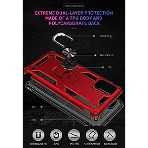 Samsung A71 5G Case,Galaxy A71 5G Case,PUSHIMEI Military Grade Heavy Duty Protection Phone Case Cover with HD Screen Protector Magnetic Ring Kickstand for Samsung Galaxy A71 5G (Black Military Case)