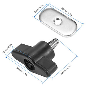 Lixada 6 Sets Kayak Screws Nuts Hardware for Rail Canoe Kayak Track Mounting System Fishing Boat Accessories