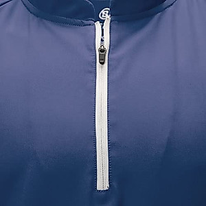 Wire2wire Men's Performance Short Sleeve Baseball Cage Jacket Navy/Grey 2XL