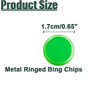 Dacefloy Magnetic Bingo Set -100 PCS Multicolour Metal Ringed Chips/Plastic Poker Tokens/Markers/Math Counting/Science Exploration/STEM Kit/Family Game Nights