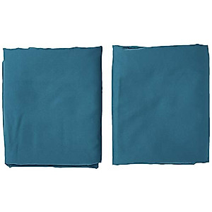 Pairs to Go Cadenza Modern Decorative Rod Pocket Window Curtains for Living Room (2 Panels), 40 x 63 in, Teal