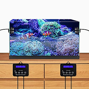 JEREPET 2100GPH Aquarium Wave Maker with Controller Mini DC 24V 12W Powerhead with Magnetic Mounting, Wavemaker with LED Display for 30 to 60 Gallon Tank