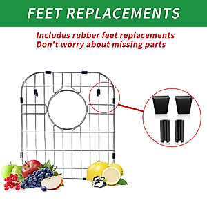 Sink Protectors for Kitchen Sink Stainless Steel- 14.6x12.6 Sink Grid for Bottom of Kitchen Sink - Farmhouse Metal Sink Rack for Bottom of Farm Kitchen Sink