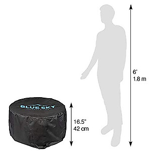 Blue Sky Outdoor Living PC2416 Cover Fire Pit, Black