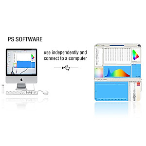 Handheld Spectrometer 380-1050nm LED Wavelength Meter with 5'' LCD, 2nm Resolution, Portable NIR & Visible Light Tester with PC Software