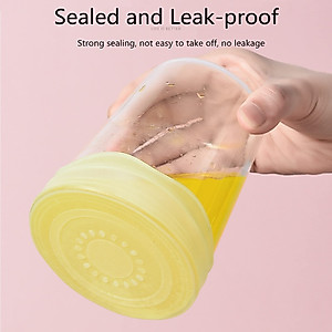 Silicone Stretch Lids Set for Food Storage, Fruit Pattern Food-grade Reusable Silicone Sealing Food Covers for Fresh-keeping Bowl Container Microwave and Dishwasher Safe (6 pcs of Different Sizes)