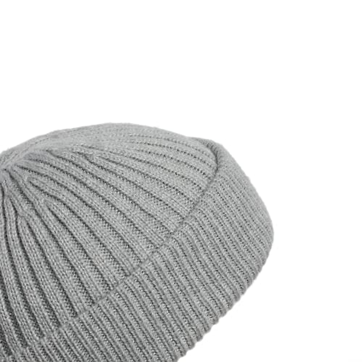 adidas Originals Short Fit Sport Beanie, Heather Grey/Night Indigo/White, One Size
