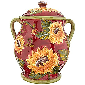 Certified International Sunset Sunflower Biscuit Jar,One Size, Multicolored