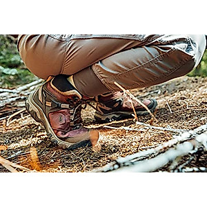 KEEN Women's-Ridge Flex Mid Height Waterproof Hiking Boots, Rhubarb/Black, 5.5