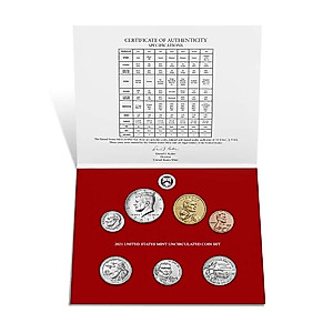 2021 P, D U.S. Mint Uncirculated 14 Coin Mint Set with CoA Uncirculated
