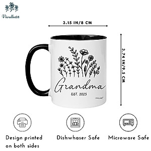 Christmas Gifts for First Time Grandparents - Grandparents Baby Announcement Gifts Est 2025, Pregnancy Announcement For Grandparents Mug Set, Promoted To Grandparents, New Grandma And Grandpa Mugs