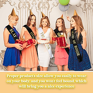 JellyArch 24 Pcs Bride Sash Bachelorette Party Bridesmaid Sashes Set Bridal Team Sash Bachelorette Party Sashes Bridal Shower Decorations Bride Gifts for Bride Bridesmaids Maid of Honor Party Supply