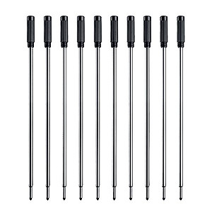 Black Ink Refills (10pcs), Replaceable Pens Refills, 1mm Medium Tip - Black