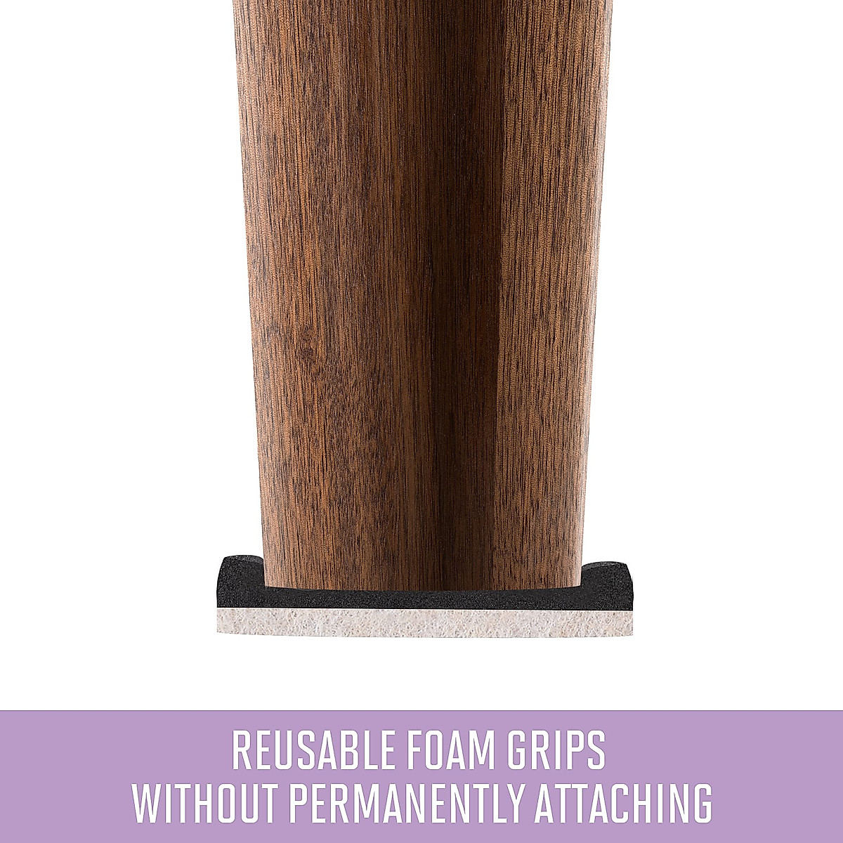 Super Sliders 3 1/2" Round Reusable Furniture Sliders for Hard Surfaces - Effortless Moving and Surface Protection, Black (16 Pack)