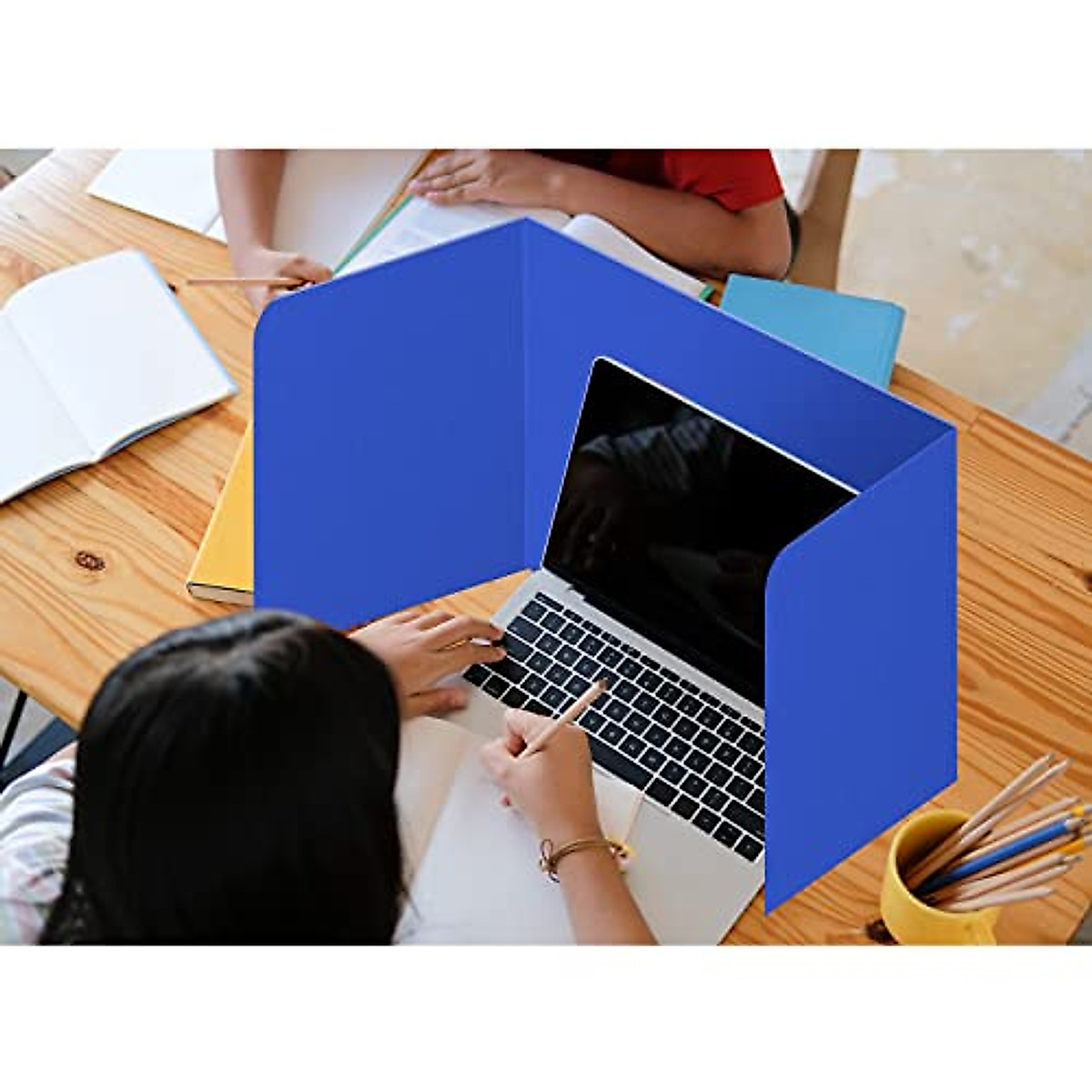 24Pcs 14 x 17.5 x 14 Inch Plastic Privacy Boards for Student Desks Durable and Waterproof Privacy Folders Shields Test Dividers with Colorful Classroom Privacy Boards for School Study Teacher Supplies