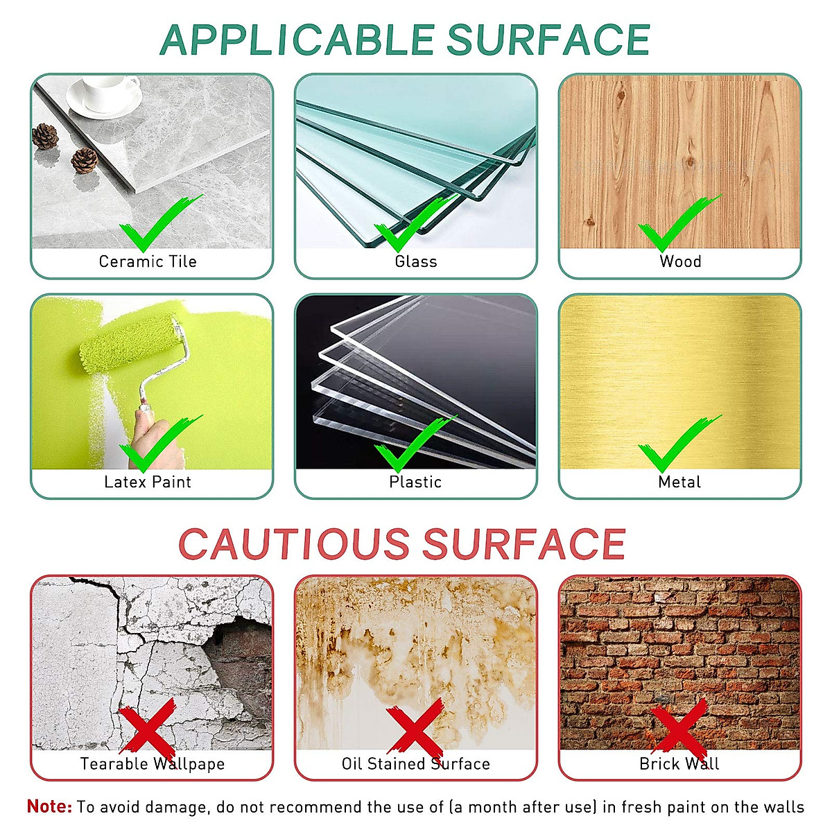 Double Sided Tape Heavy Duty, 164ft Waterproof Mounting Adhesive Tape, Removable Tape for Walls, Poster, LED Strip, Car Trim, Home/Office Decor, Craft Project, Made of 3M Tape, White (164ft x 0.39in)