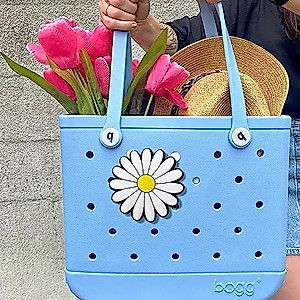 SHIYIXING Flower Charms for Bogg Bag, Bogg Bag Charms Accessories,Decorative Charm for Beach Tote Bag Rubber Beach Bag