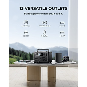 BLUETTI Solar Generator EB55 with PV200 Solar Panel Included, 537Wh Portable Power Station w/ 4 110V/700W AC Outlets, LiFePO4 Battery Pack for Camping, Adventure, Emergency