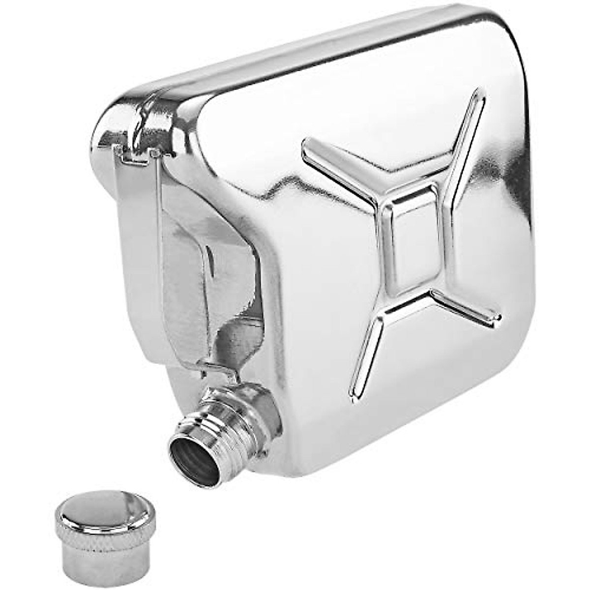 Fairly Odd Novelties Gas Can Flask, 4oz Funny Retro Novelty Drink Holder Gag Gift, 4 oz, Silver