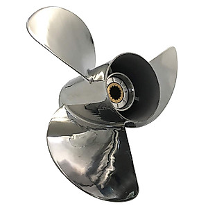 ARKDOZA Stainless Steel Prop Propeller for Tohatsu 60/70/75/90/115/120/140hp Outboard 13 1/2x15