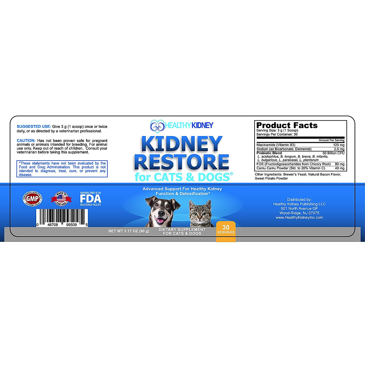 Kidney Restore Cats & Dogs & Kidney Restore Dog Treats Supplement for Canine Renal Pet Support Kidneys