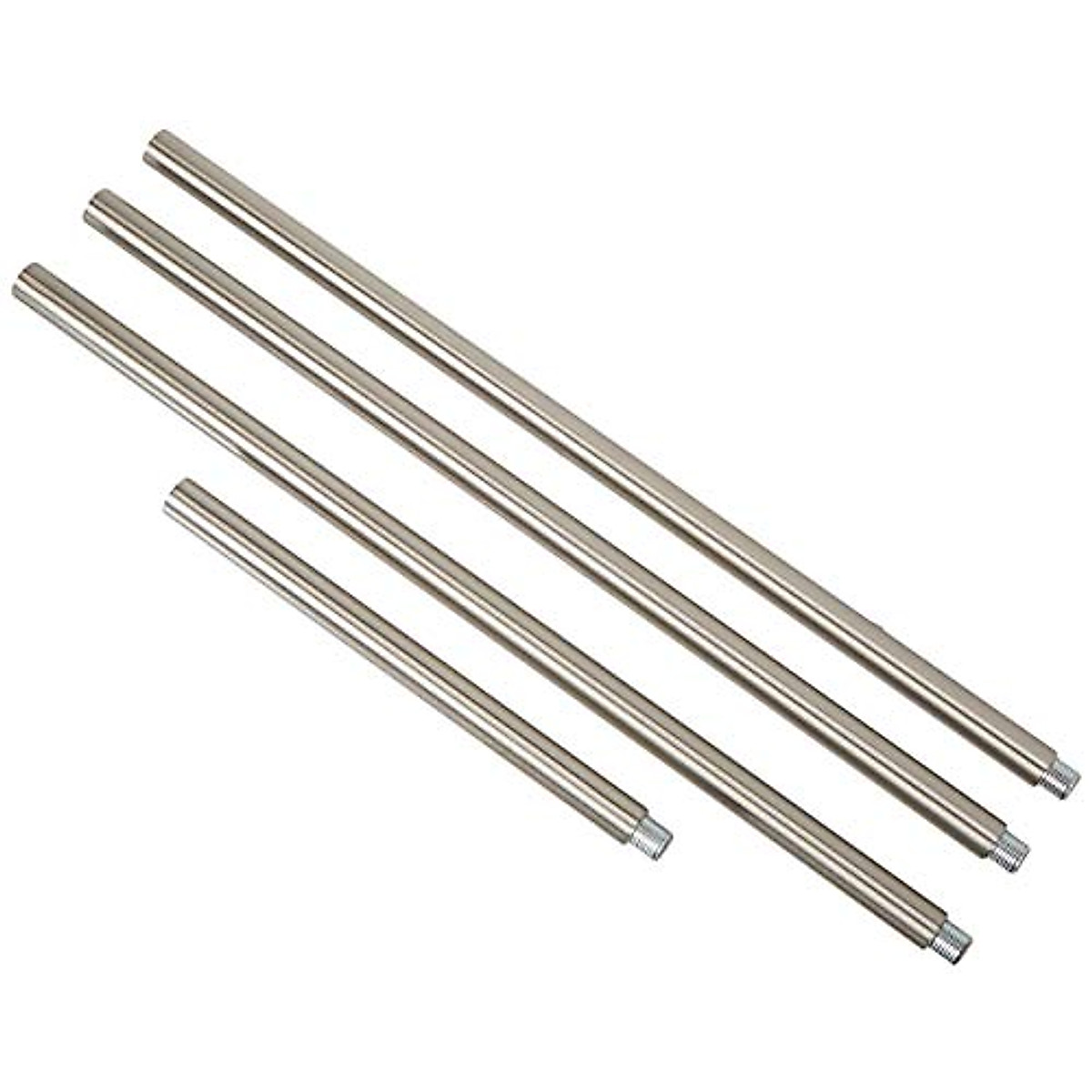 CANARM IPL222B01BN Polo 1 Light 9" Rod Pendant, Brushed Nickel with Painted White Interior, Silver