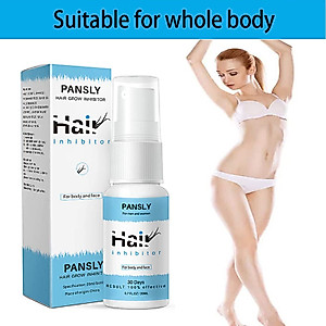 Hair Growth Inhibitor Spray - Permanent Hair Removal for Underarm, Arm, Leg, Bikini Areas for Women and Men, 20ML