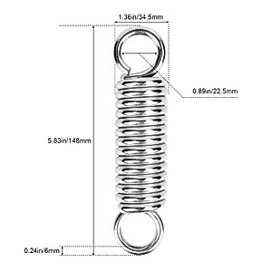 nodfosprr Heavy Duty Spring Fits Hammock Chair Swing Hanging Porch Suspension Sandbag Hook,500lbs Weight Capacity
