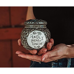 Disney The Nightmare Before Christmas Sally's Deadly Night Shade Jar Ceramic Candle | Jasmine Fragrance with 30-Hour Burn Time