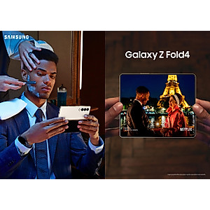 SAMSUNG Galaxy Z Fold 4 Cell Phone, Factory Unlocked Android Smartphone, 512GB, Flex Mode, Hands Free Video, Multi Window View, Foldable Display, S Pen Compatible, US Version, Beige