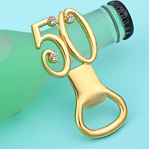 N&B 36pack 50th Birthday Beer Bottle Opener for 50th Birthday Party Favors 50th Wedding Anniversaries Souvenirs Favors Gifts Decorations (36)