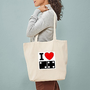 CafePress I Love Dominoes Tote Bag Canvas Tote Shopping Bag