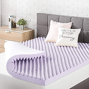 Best Price Mattress 3 Inch Egg Crate Memory Foam Mattress Topper with Soothing Lavender Infusion, CertiPUR-US Certified, Twin