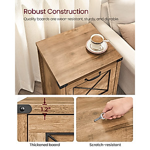 VASAGLE File Cabinet, Filing Cabinet with 2 Drawers, Printer Stand, Fit A4, Letter Size, Hanging File Folders, Modern Farmhouse Style, for Home Office, Study, Honey Brown UOFC048T41