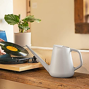 Bloem Fern Watering Can: 1 Gallon Capacity - Grey - Long Spout, Ergonomic Handle, Large Mouth Opening, One Piece Construction, for Indoor and Outdoor Use, Gardening