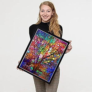 Cross Stitch Kits for Adults - Stamped Cross Stitch Kits,DIY Painted tree Needlepoint Kits for Adults Beginners Counted Embroidery Kits Cross Stitch Supplies Patterns Crafts Decor(11.8X15.7inch)